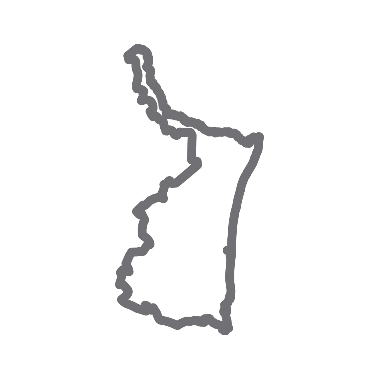 Tamaulipas State Shaped Sticker Decal Die Cut - Self Adhesive Vinyl ...