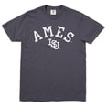Ames Curved Logo Heavyweight Charcoal Graphic Tee TShirt Gift - Walmart.com