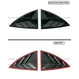 FITS 2020-2024 TESLA MODEL Y GLOSSY BLACK SIDE WINDOW LOUVER VENT COVER ...