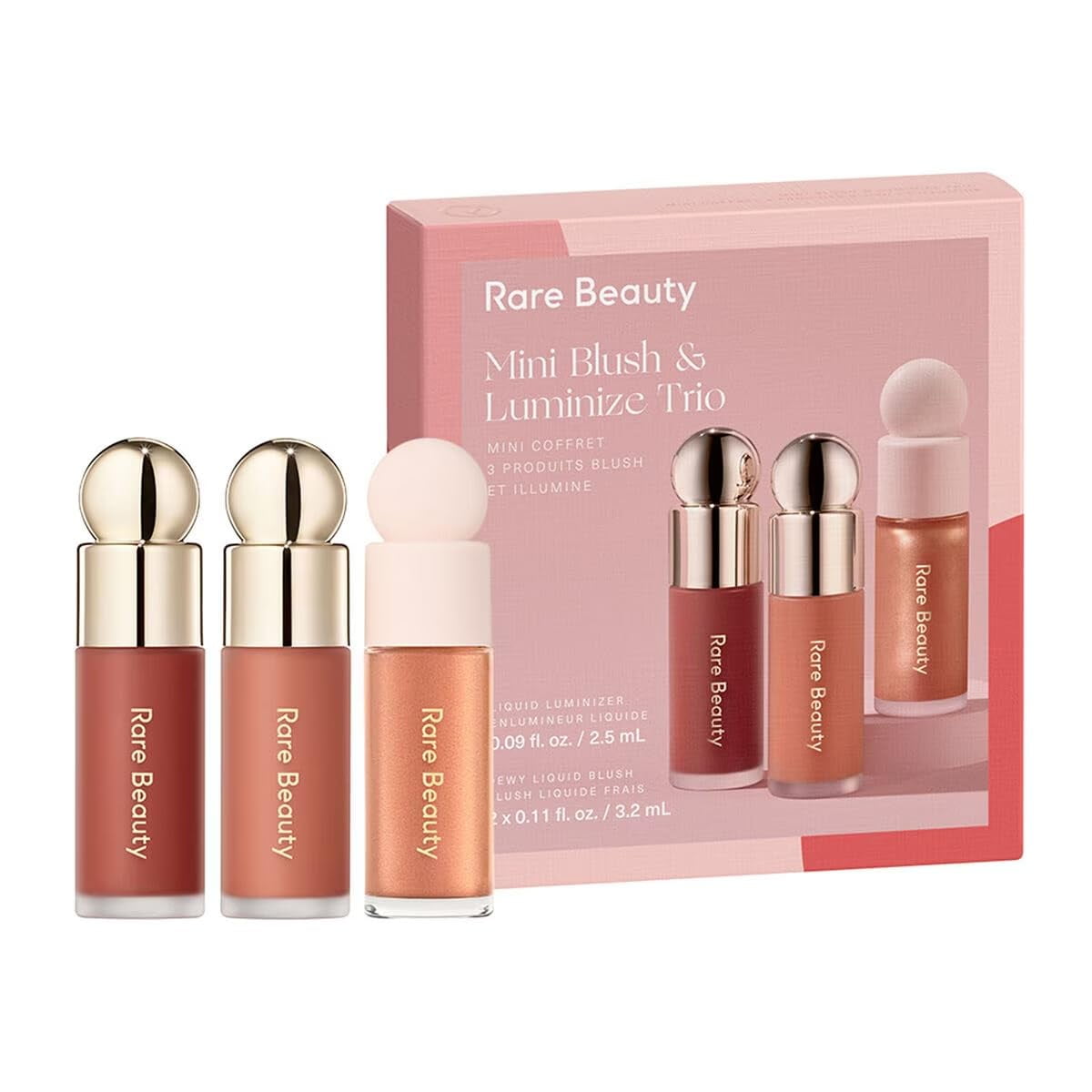 Mini Blush & Luminize Trio de edición limitada de Makeup Rare Beauty ...