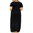 JuneFish Women's Summer Plus Size 2X to 6X Maxi Loose Dress with ...