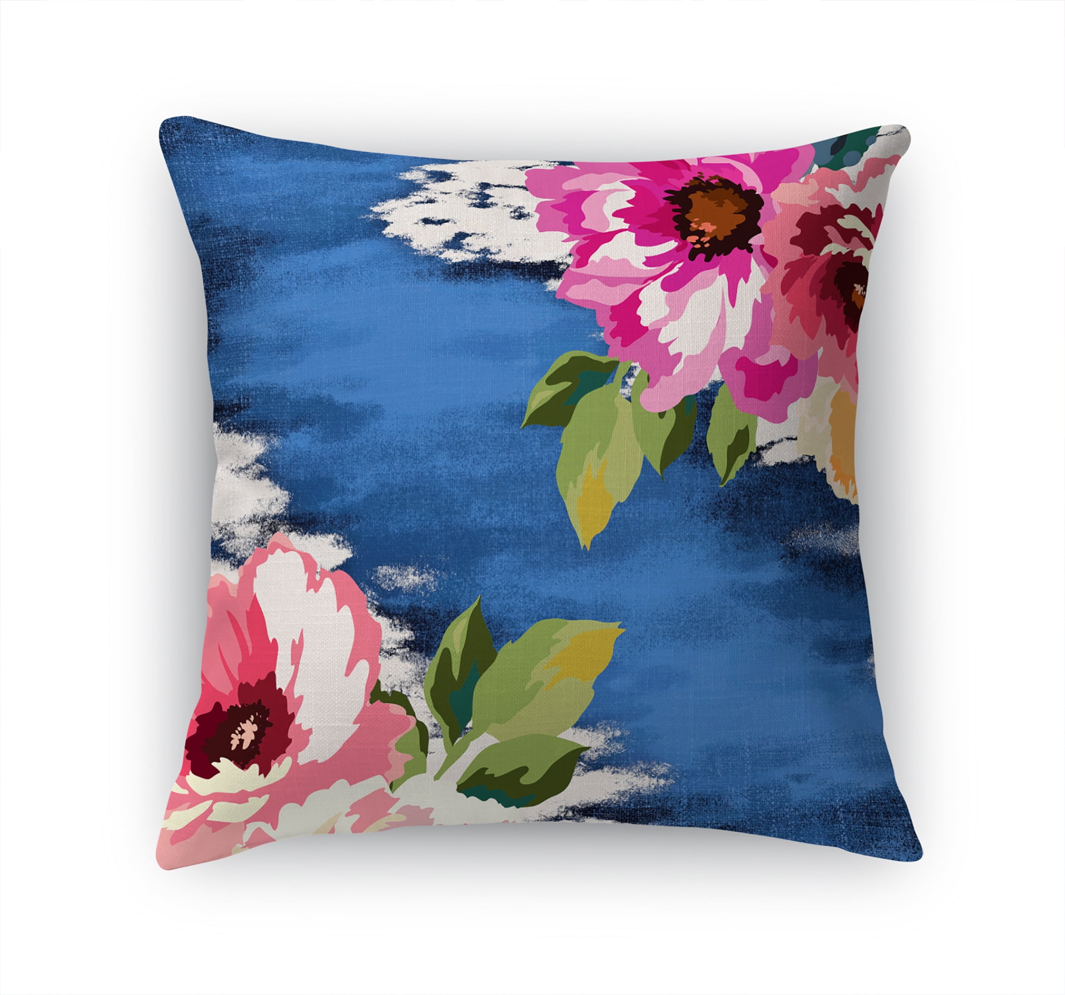 BRIGHT FLORAL ROYAL Accent Pillow By Kavka Designs - Walmart.com