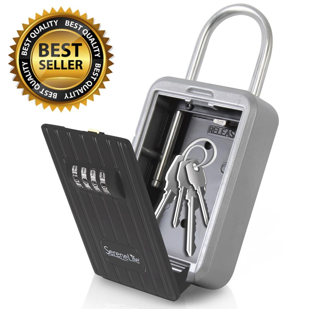 SereneLife SLSFKEY27 - Locking Key Safe Box - Combination Security ...