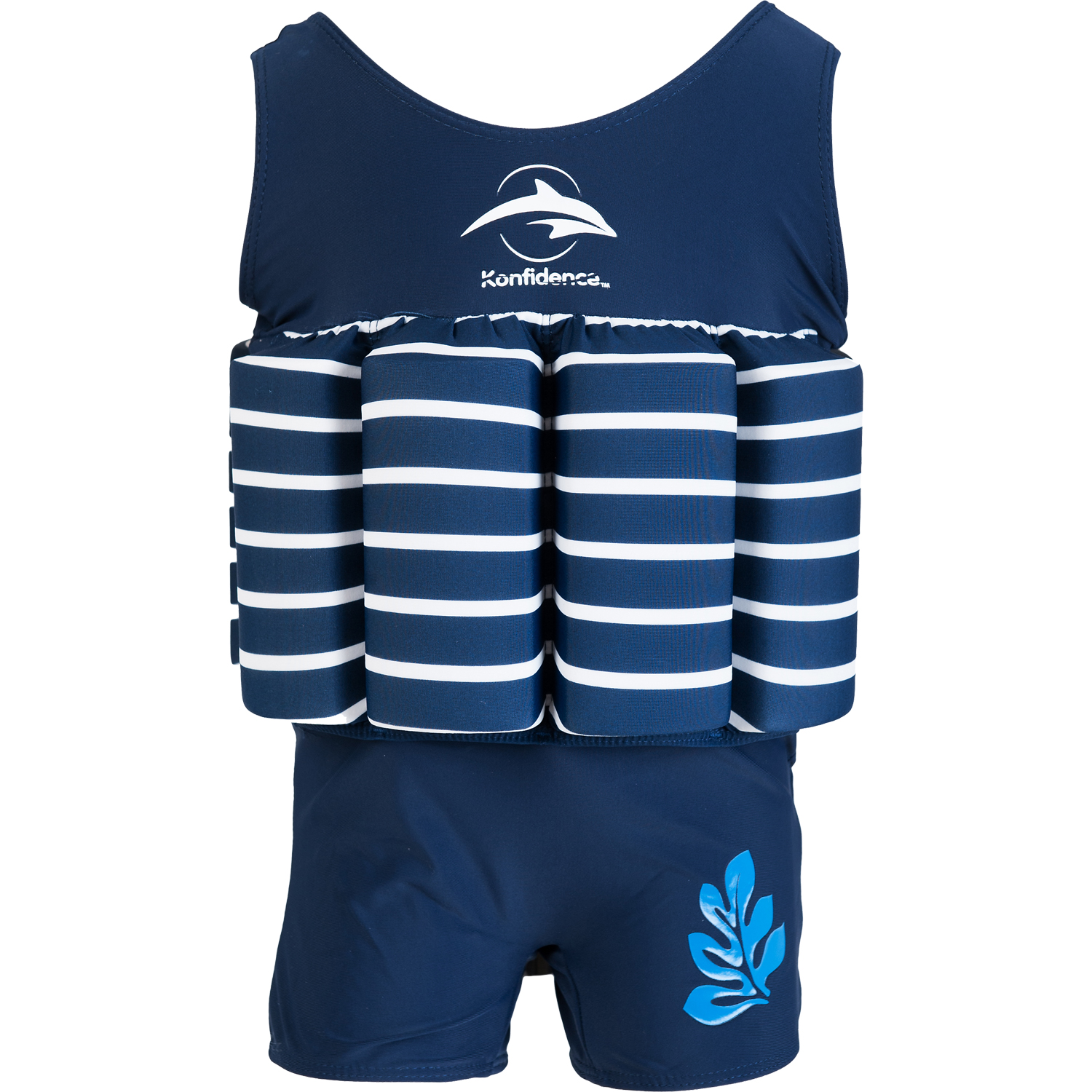 Konfidence Floatsuit Blue Breton Stripe 2-3 Years - Walmart.com