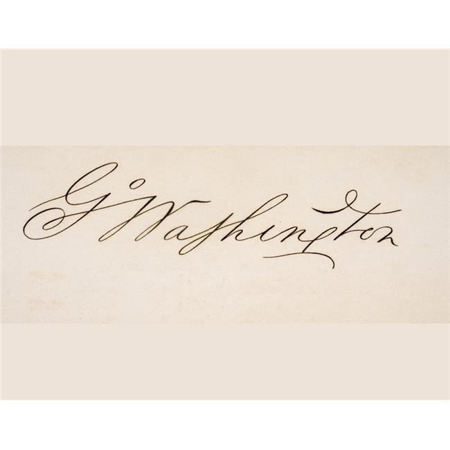 Signature of George Washington 1732 to 1799 First President of the ...