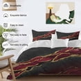 Black Gold Marble Duvet Cover Set Twin Size, Rose Red Luxury Modern ...