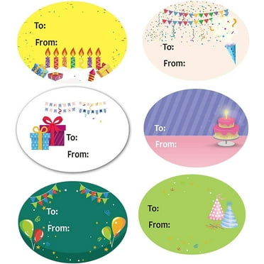 200 Pcs Happy Birthday Gift Tags Stickers,Happy Birthday to Name ...