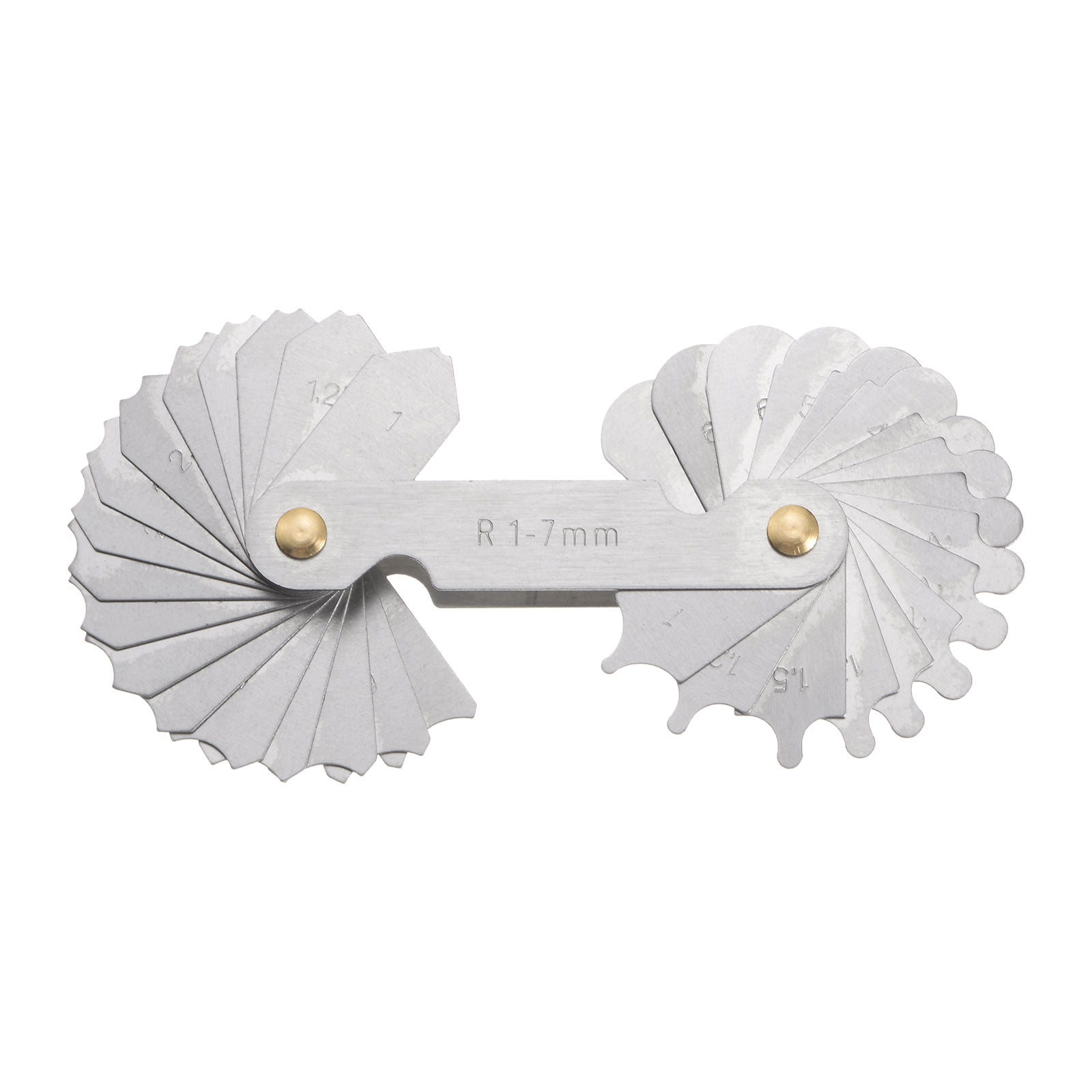 Uxcell R1 to 7 Radius Gauge Alloy Steel Radius Fillet Gauge Portable ...