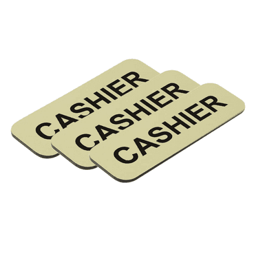 Bellhop 1 x 3" Name Tag/Badge, Brushed Gold, (3 Pack) - Walmart.com