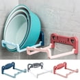 Bathroom Wall Mounted Basin Shelf Rack With Adhesive Backing Plastic ...