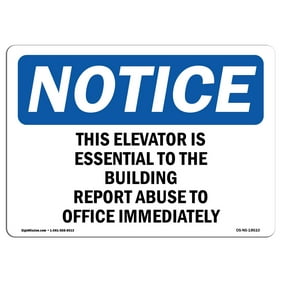 Notice Elevator is Out of Service Sign (White Background,Aluminium ...