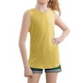 CONZONE Girls Shirts Sleeveless Crew Neck Solid Color Vest For Girls ...