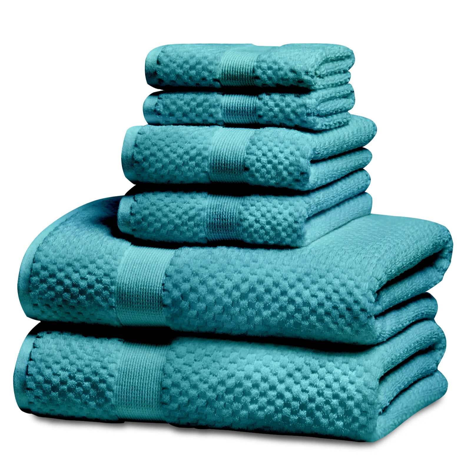 Kingrest Bath Towel Sets of 6 Pieces, 2 Bath Towels 2 Hand Towels 2 ...
