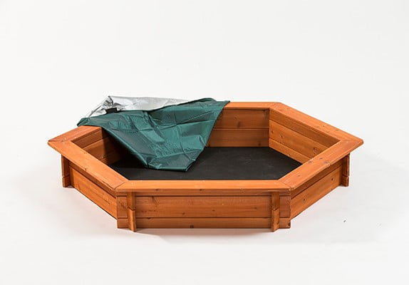 Creative Cedar Designs Hexagon Wooden Sandbox 5' x 4' - Walmart.com
