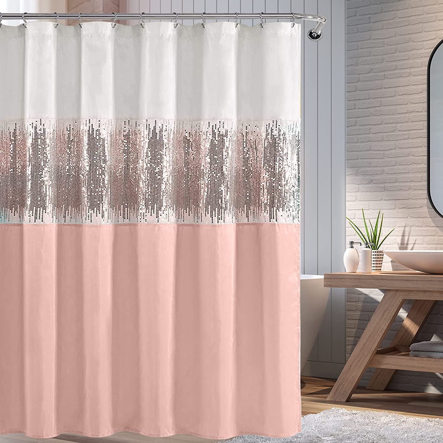 Shower Curtain for Bathroom Night Sky Shower Curtain Sequin Fabric ...