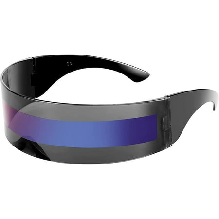 80s Futuristic Visor Cyber Sunglasses Men Women Futuristic Punk Style ...
