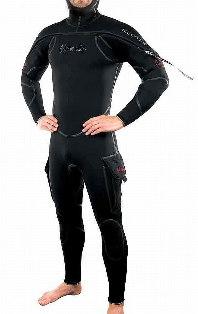 Hollis Mens Swimwear Large NEOTEK Semi-Drysuit Hooded Wetsuit - Walmart.com