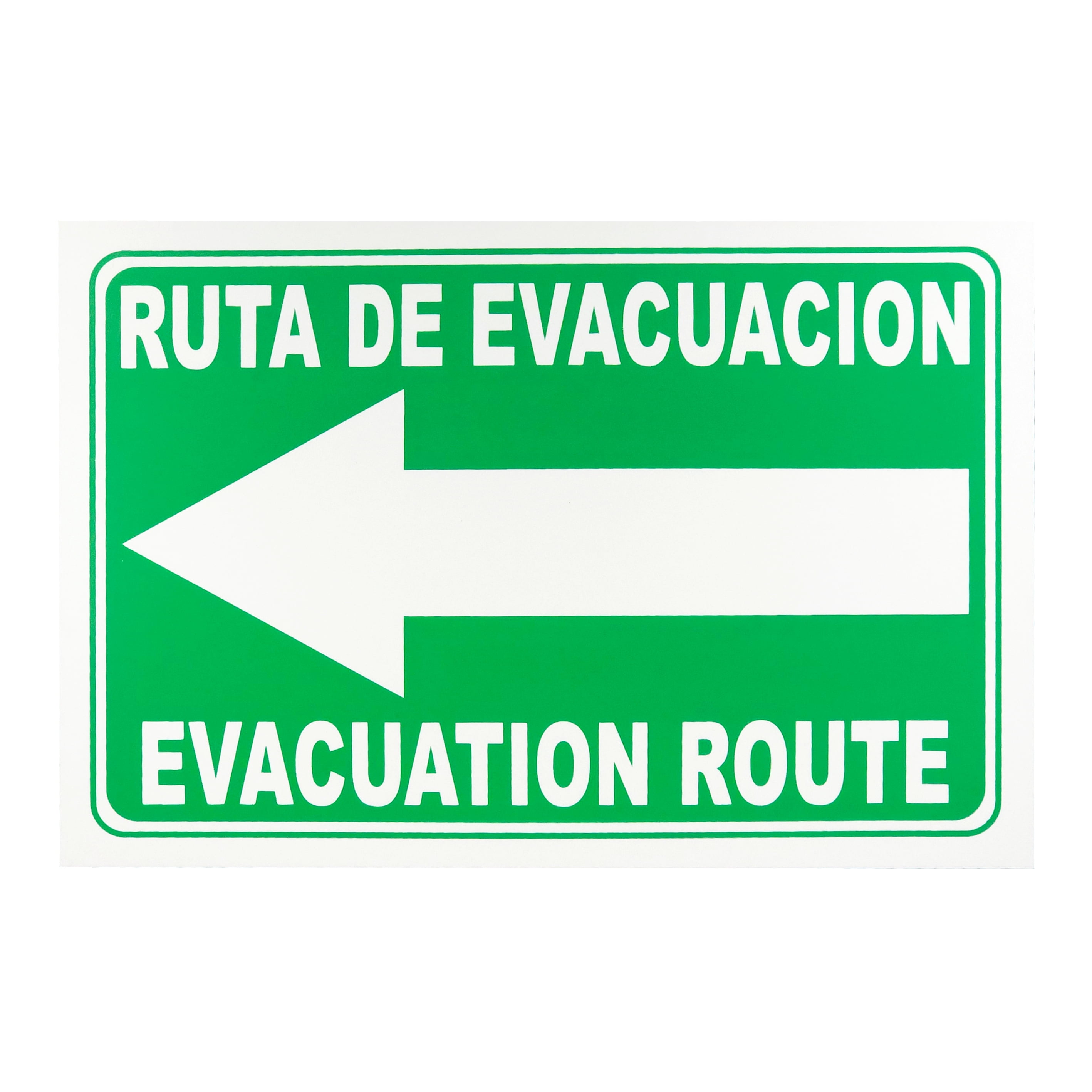 Señalamiento De Seguridad Ruta De Evacuación Izquierda 20x30 Cm
