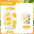 2 Piece Lemon Plastic Drink Dispenser and 40 Pcs Lemon Paper Party Cups ...