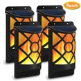 Ollivage Outdoor Solar Flame Lamp, 66 LED Wall-Mounted Landscape ...