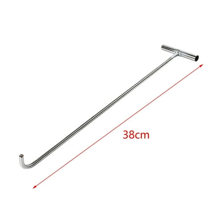 Drain Hook Kunovo T-Handle Manhole Lifter Hook, Black Steel Manhole ...
