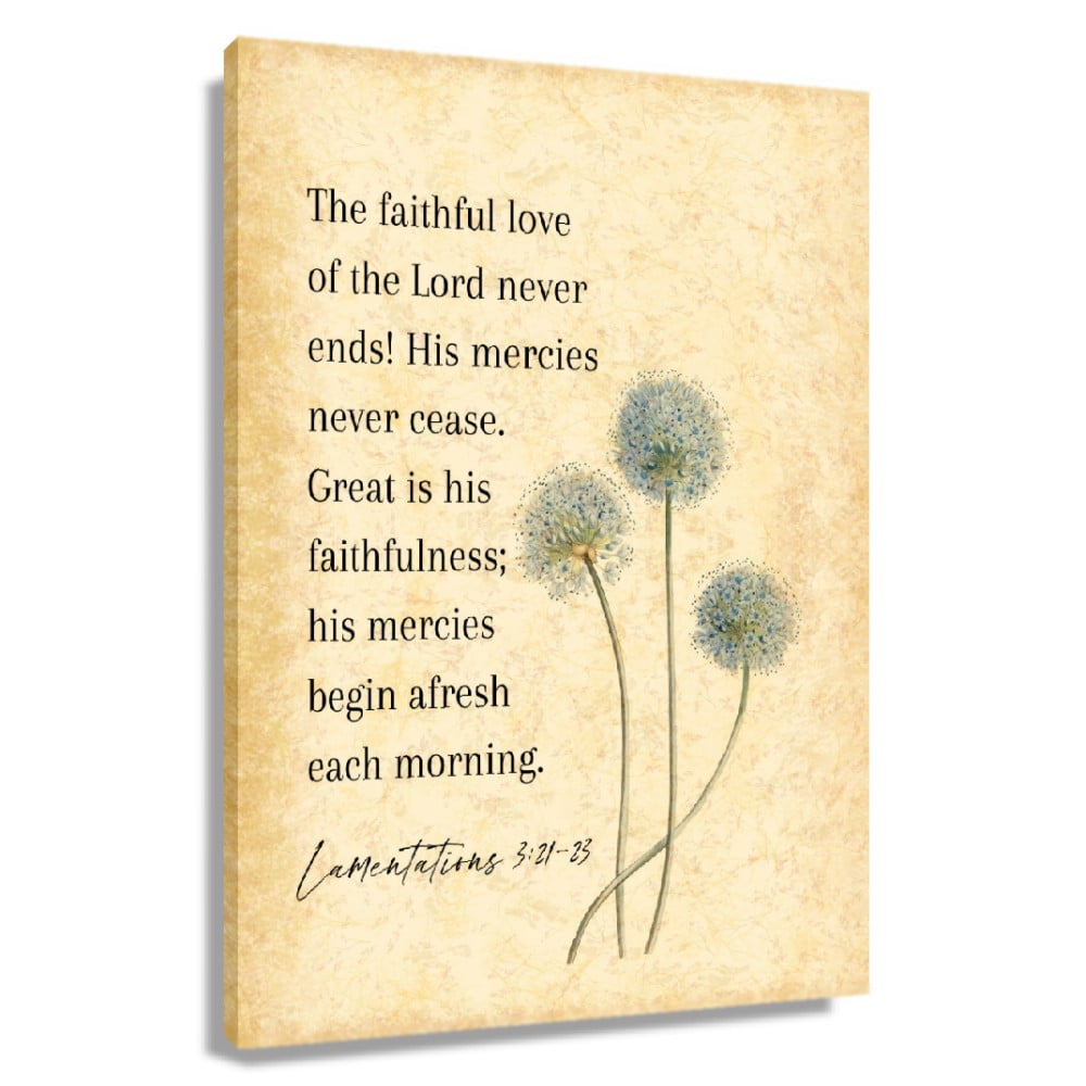 Vintage Posters Bible Verse Wall Art Lamentations 3 21-23 Picture ...