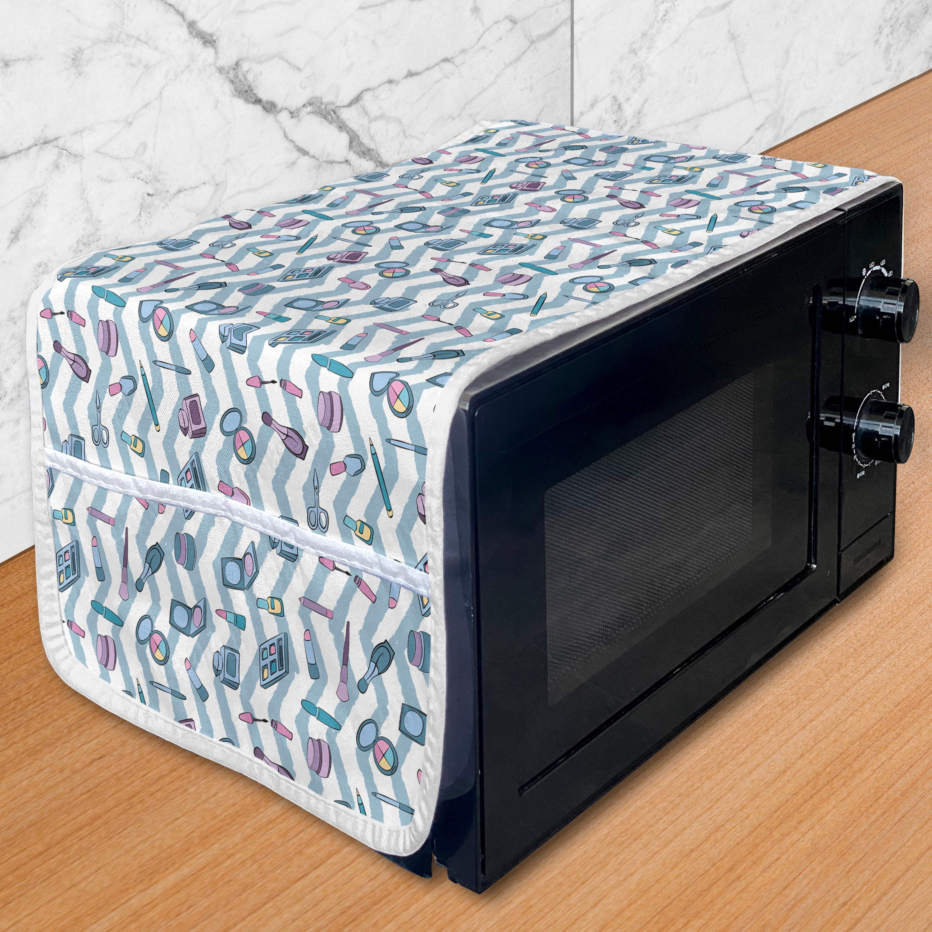 Feminine Microwave Oven Cover, Fashion Cartoon Style Ladies Makeup ...