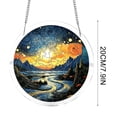 7.9" 3D Vision Effect Sunset Wooden Puzzle, Mountains Rivers Bright ...