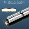 12 Port 10Gbps Cat6A Network Patch Panel with Wall & Bracket Mount for ...