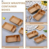 FRCOLOR Brown Kraft Paper Snack Boxes for Party Use and Convenient ...