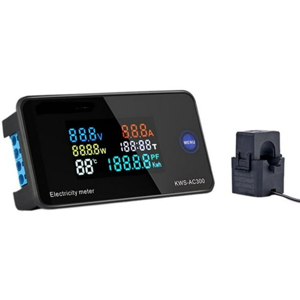 AC Voltmeter 50-300V Ammeter KWS Powers Energy Meter LED Digital ...