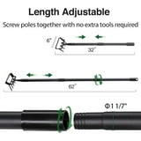 LCOKEIY Stirrup Hoe and Cultivator with Adjustable Handle 32-62inch ...