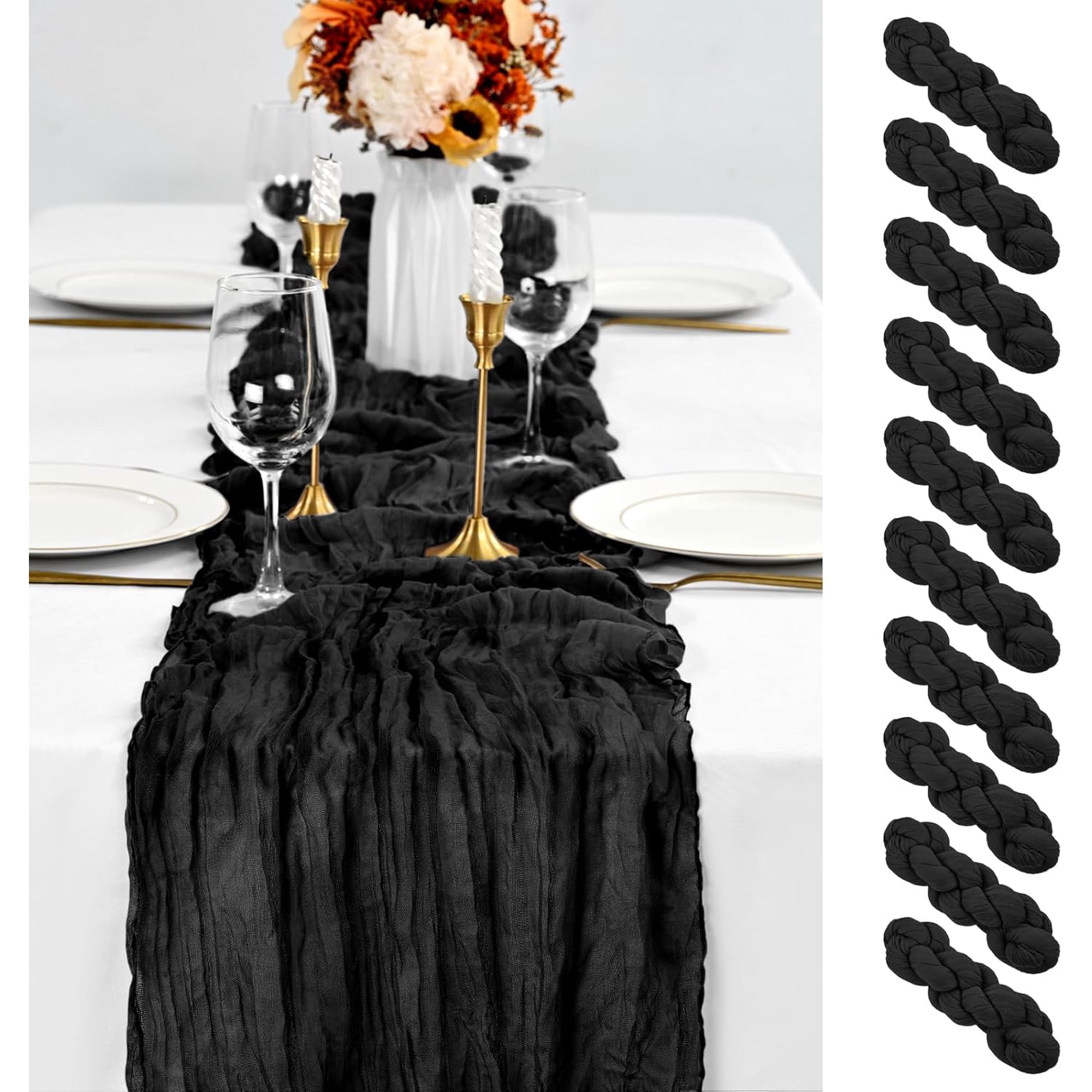 Click here for Unbranded 10 Pack Pink Table Runner 10ft Cheeseclo... prices