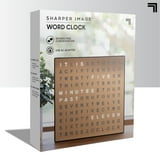 Sharper Image® LED Light-up Word Clock, 7.75", Electronic Desk Clock ...