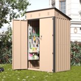 6x4x3 FT Outdoor Storage Shed, Steel Metal Lockable Garden Shed, Tiny ...