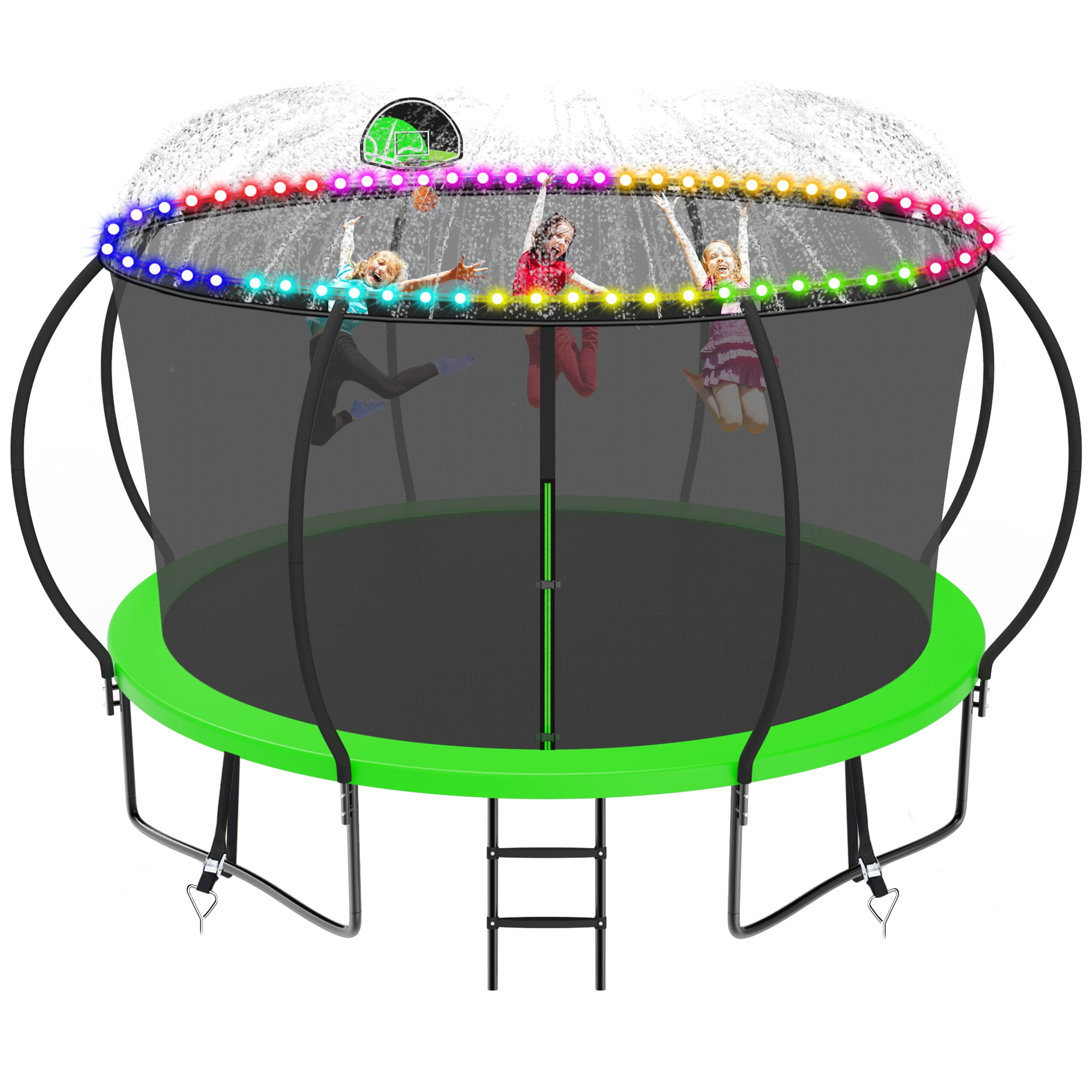Click here for Kacho 1200lbs 12ft Trampoline With Enclosure Net... prices