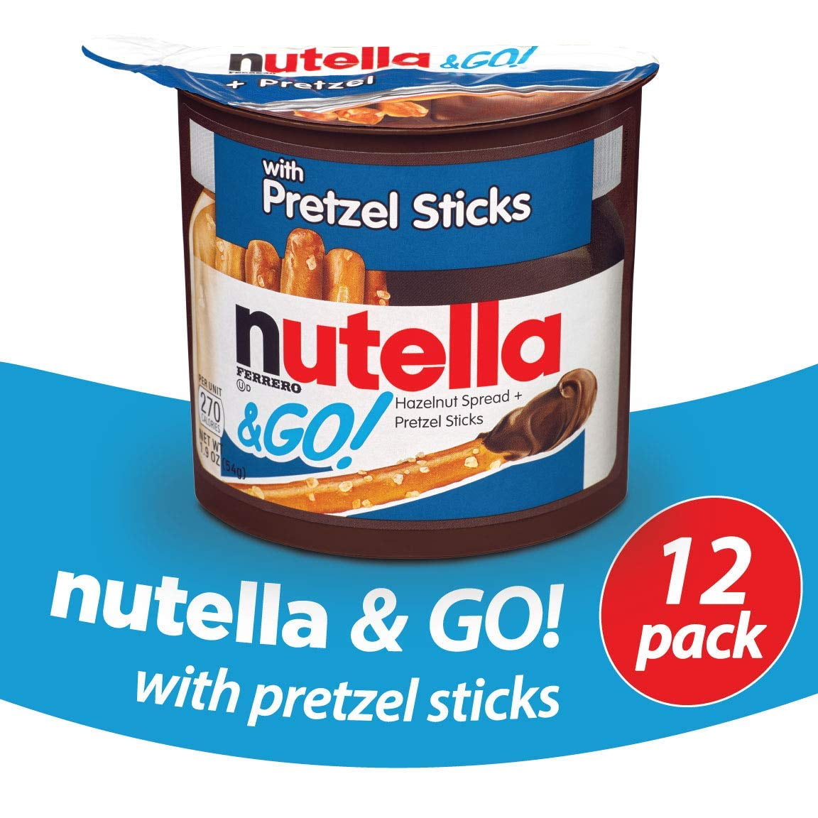 Buy Nutella & GO—Hazelnut and Cocoa Spread with Pretzel Sticks—Snack ...