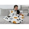 Serafina Home Spooky Halloween Fuzzy Blanket: Plush Velour with Smiling ...