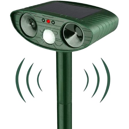 HUSERYT Ultrasonic Cat Repeller, Solar Powered Cat Repeller, Ultrasonic ...