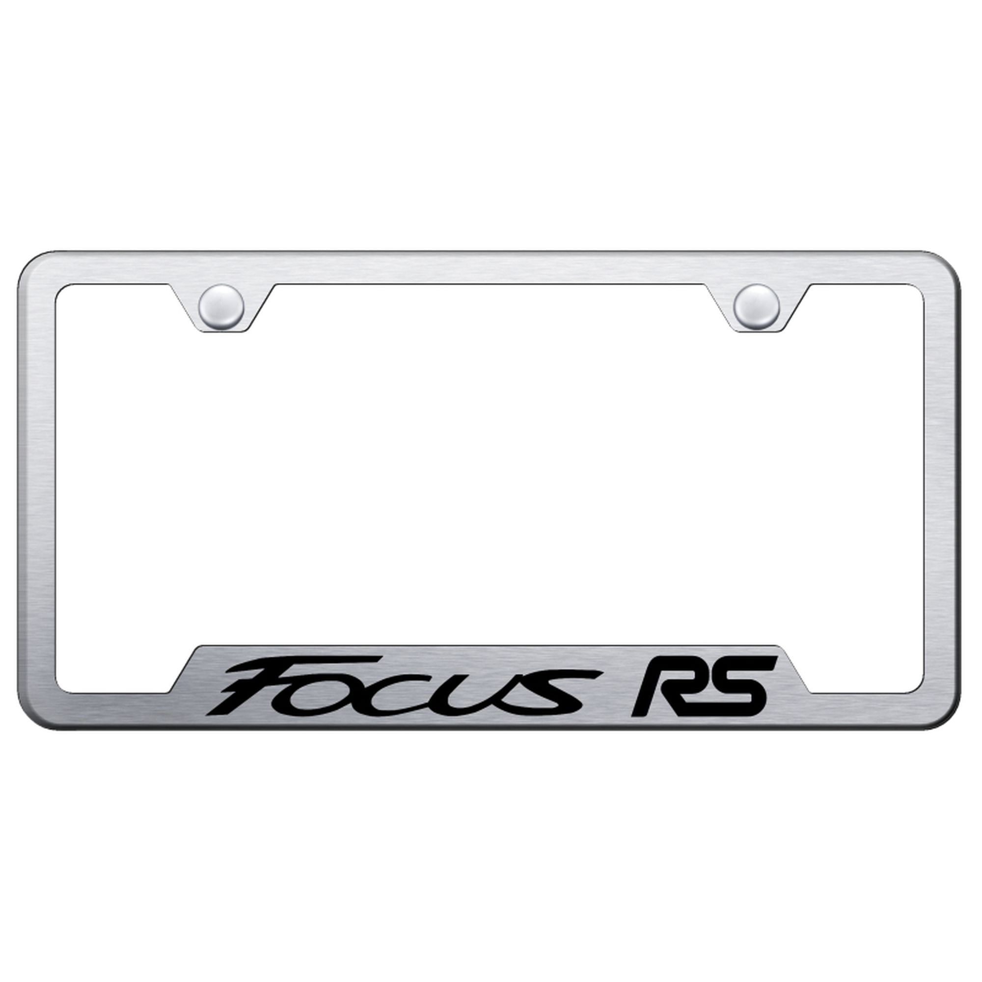Ford Focus RS Laser Etched Logo Cut-Out License Plate Frame (Brushed ...
