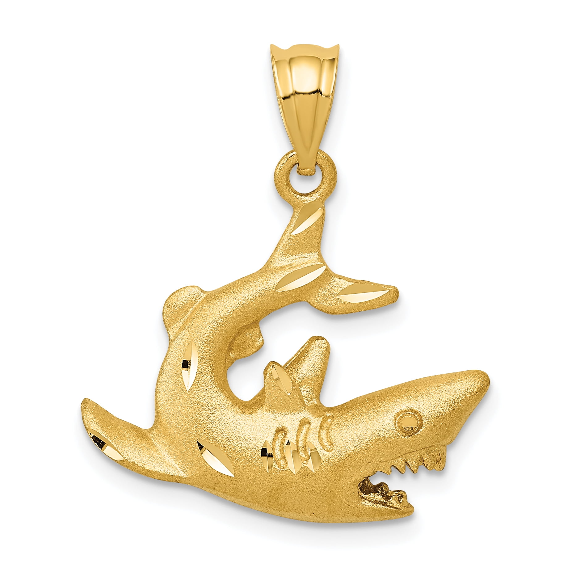 14k Shark Pendant - Walmart.com