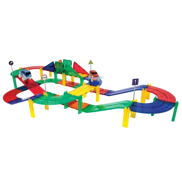 Magnetic Tile Car Race Track