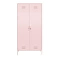Novogratz Cache 2 Door Tall Metal Locker Style Storage Cabinet, Bashful ...