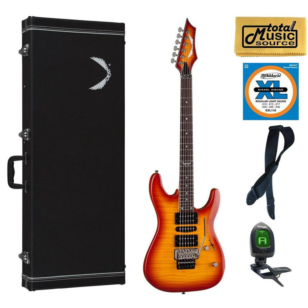 Dean Custom 380 Floyd Electric Guitar Flame Maple Top C380F TAB HSCASE Hard Case Bundle dean-custom-380-floyd-electric-guitar-flame-maple-top-c380f-tab-hscase-hard-case-bundle