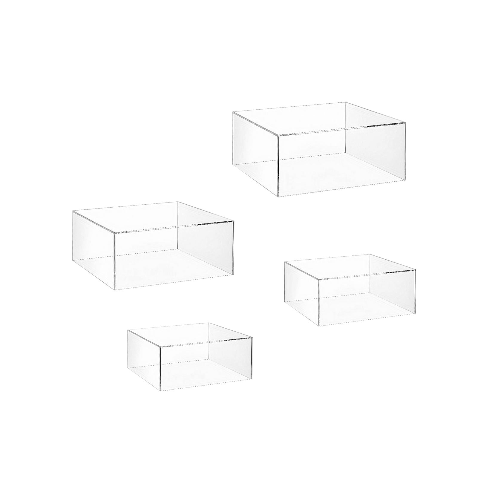 4 piezas de elevador de buffet de acrílico para tartas, cubo de ...