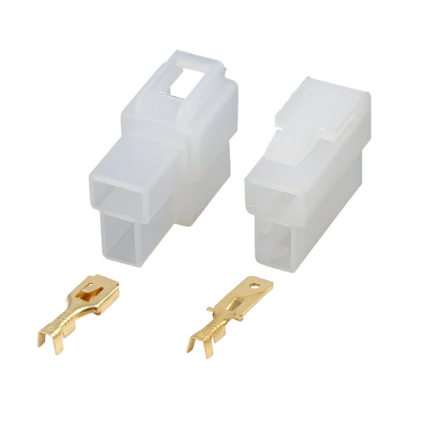 10 Sets 2 Pin Electrical Wire Connector Male Female Terminal Housing ...