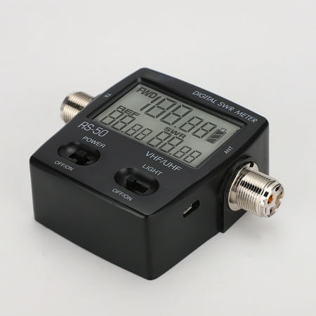 Herwey Watt Meter,RS50 Portable LED Digital Power Backlight SWR Watt ...