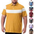 BRANROY Men's Big and Tall Polo - Plaid Pattern UPF 50+ Mens Polo ...