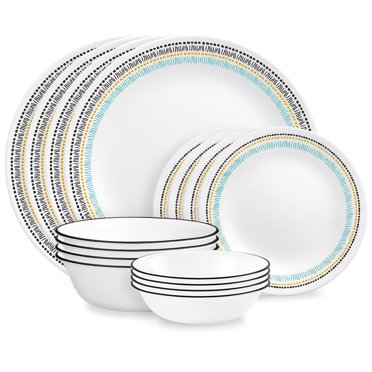 Corelle Wildflower Scatter Dishes: 18-Piece Dinnerware Set, Service for ...