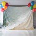 Abstract Waves Beach Art Backdrop for Photography, Sea Oil Painting ...